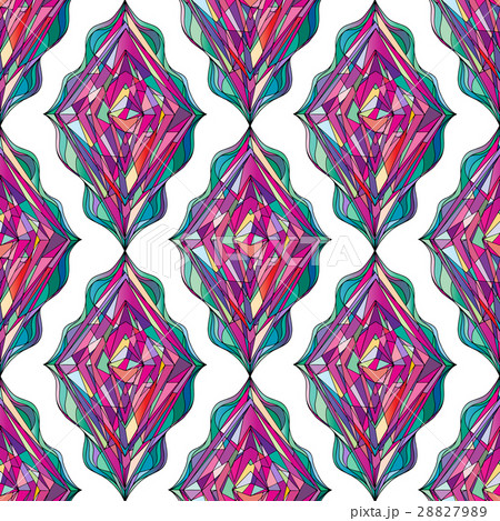 Hand drawn ornament pattern. Vector geometricのイラスト素材 [28827989] - PIXTA