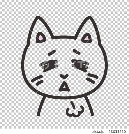 Cat's character Expressions Sigh - Stock Illustration [28835210] - PIXTA