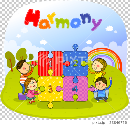 Team Harmony Friends - Stock Illustration [28846756] - PIXTA