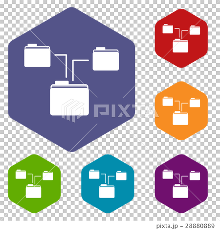 Folders structure icons set - Stock Illustration [28880889] - PIXTA