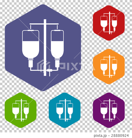 Intravenous infusion icons set - Stock Illustration [28880924] - PIXTA