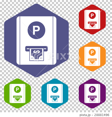 Parking fee icons set - Stock Illustration [28881496] - PIXTA