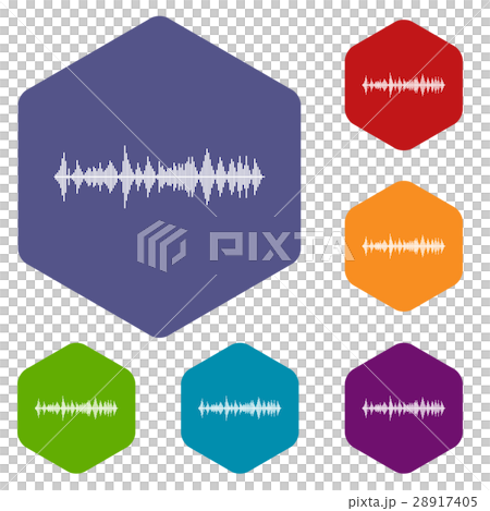 Musical pulse icons set - Stock Illustration [28917405] - PIXTA