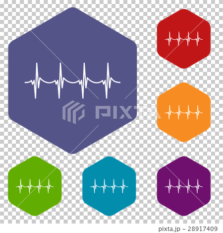 Musical pulse icons set - Stock Illustration [28917409] - PIXTA