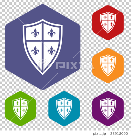 Royal shield icons set - Stock Illustration [28918090] - PIXTA