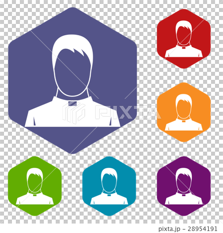 Priest icons set - Stock Illustration [28954191] - PIXTA