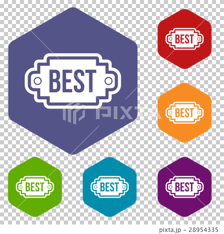 Best label icons set - Stock Illustration [28954335] - PIXTA