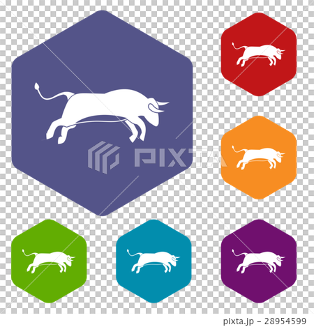 Bull icons set - Stock Illustration [28954599] - PIXTA
