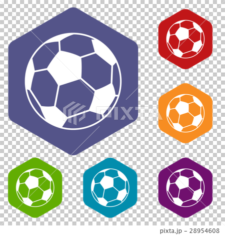 Soccer ball icons set - Stock Illustration [28954608] - PIXTA
