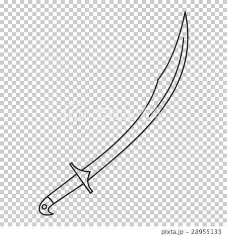 Cutlass icon, outline style - Stock Illustration [28955133] - PIXTA