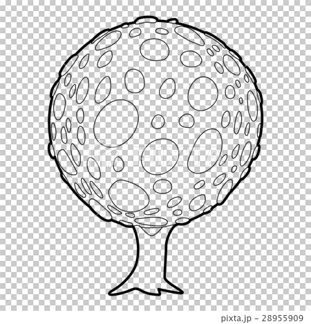 Round tree icon, outline styleのイラスト素材 [28955909] - PIXTA