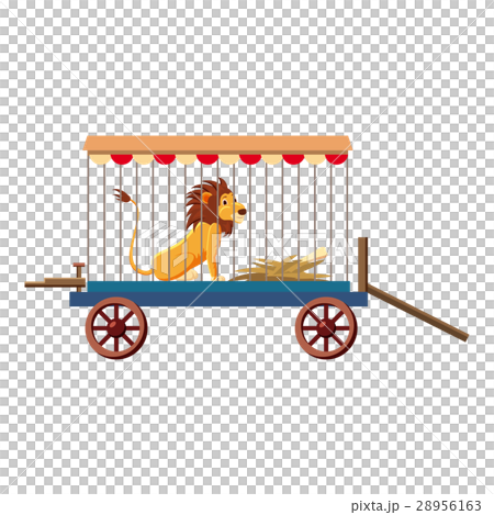 Lion in cage icon, cartoon style - Stock Illustration [28956163] - PIXTA