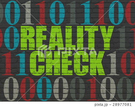 Business concept: Reality Check on wall backgroundのイラスト素材 [28977081 ...