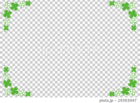 Line Clover Four Leaves Decorative Frame - Stock Illustration [29303047 ...