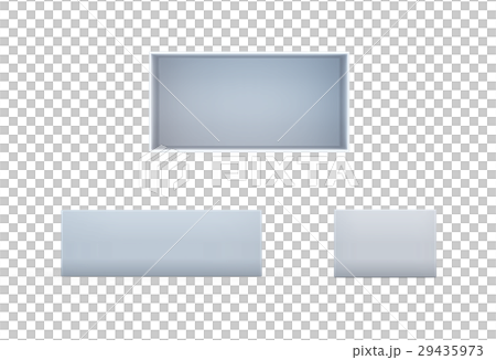white box three side - Stock Illustration [29435973] - PIXTA