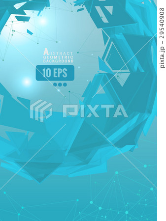 Abstract triangle shatter on blue space BGのイラスト素材 [29540908] - PIXTA