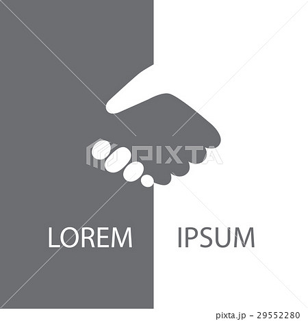 Gray and white handshake backgroundのイラスト素材 [29552280] - PIXTA