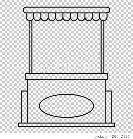 Street shopping counter icon, outline style - Stock Illustration ...