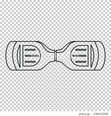 Hoverboard top view icon, outline style - Stock Illustration [29642990 ...