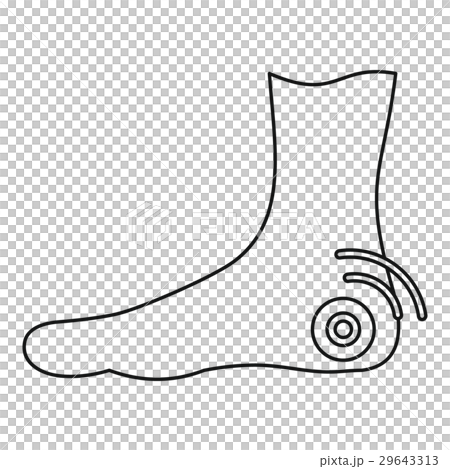 Foot heel icon, outline style - Stock Illustration [29643313] - PIXTA
