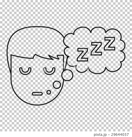 Sleeping boy icon, outline style - Stock Illustration [29644037] - PIXTA