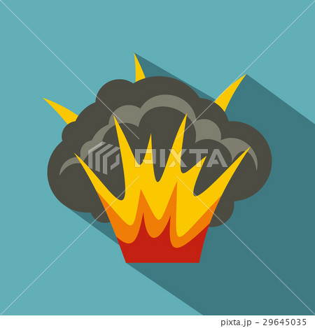 Projectile explosion icon, flat styleのイラスト素材 [29645035] - PIXTA