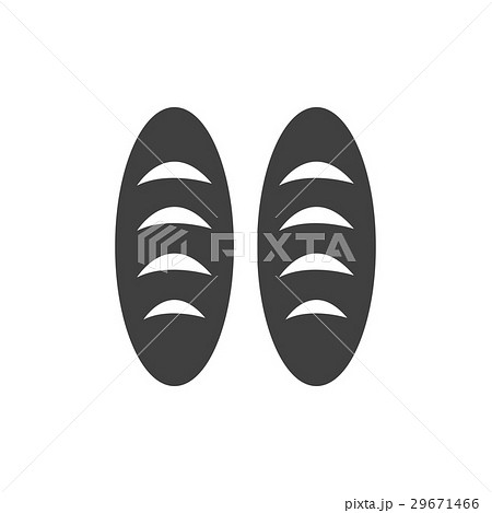 two bread monochrome bakery icon design vectorのイラスト素材 [29671466] - PIXTA