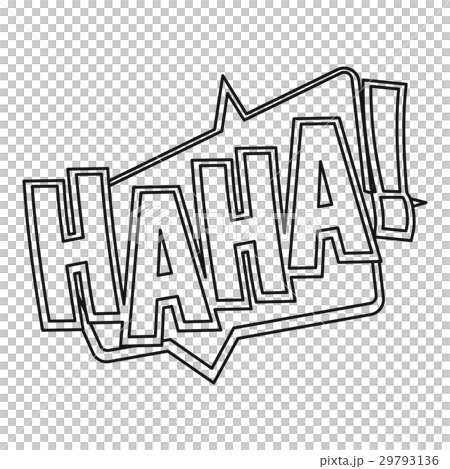 HAHA, comic text speech bubble icon, outline style - Stock Illustration ...
