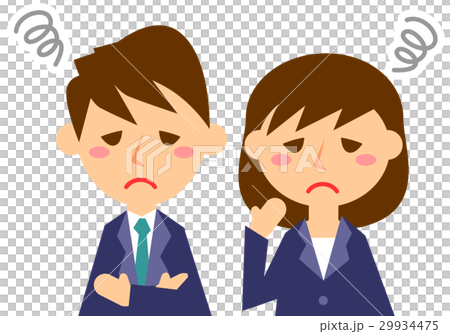 Employee is worried upper half - Stock Illustration [29934475] - PIXTA