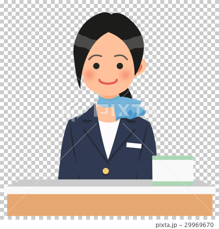 Concierge lady who stands at reception - Stock Illustration [29969670 ...