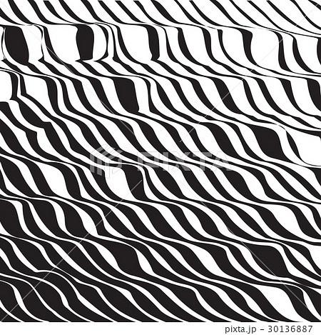 Halftone pattern background striped waves. Vector のイラスト素材 [30136887 ...