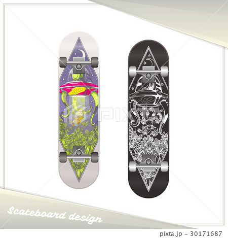 Alien Skateboard Designのイラスト素材 [30171687] - PIXTA