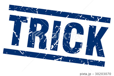 square grunge blue trick stampのイラスト素材 [30203070] - PIXTA