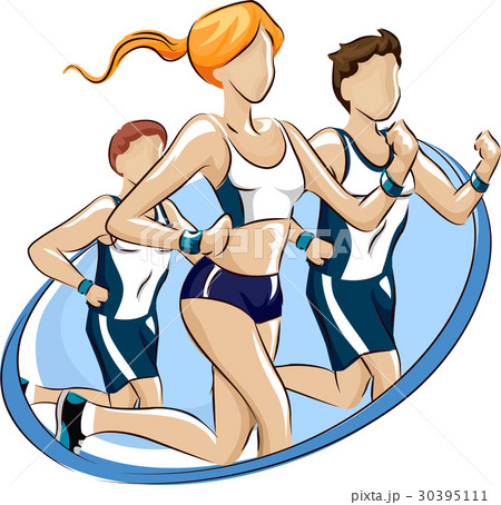 People Running For Their Lives Clipart