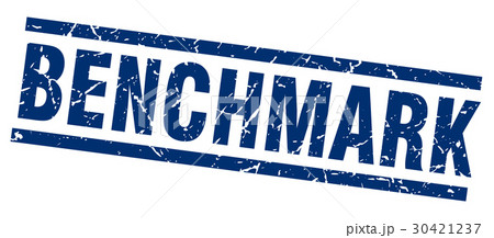 square grunge blue benchmark stampのイラスト素材 [30421237] - PIXTA