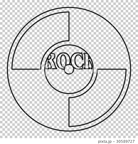 Vinyl icon, outline style - Stock Illustration [30589727] - PIXTA
