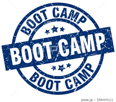 boot camp blue round grunge stampのイラスト素材 [30644511] - PIXTA