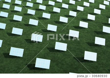 3D illustration reflection of the clouds on theのイラスト素材 [30680930] - PIXTA