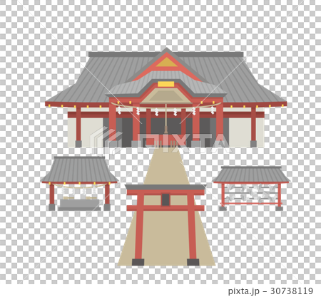 神社【建物・シリーズ】のイラスト素材 [30738119] - PIXTA