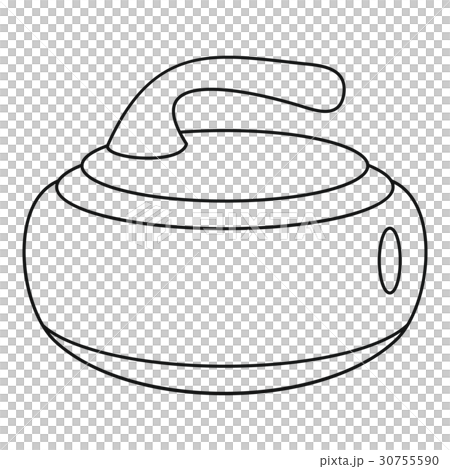 Stone for curling icon, outline style - Stock Illustration [30755590 ...