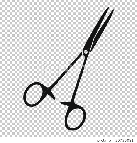 Medical clamp scissors icon, simple style - Stock Illustration ...