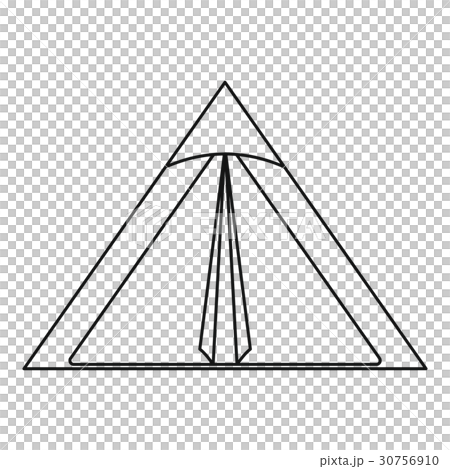 Triangle tent icon, outline style - Stock Illustration [30756910] - PIXTA