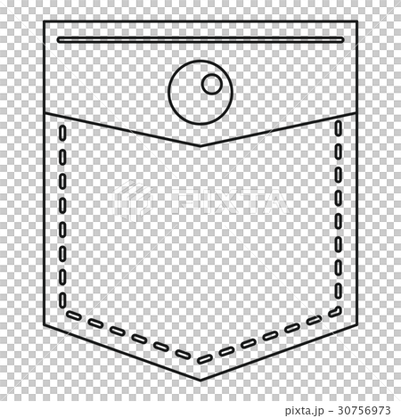 Pocket icon, outline style - Stock Illustration [30756973] - PIXTA