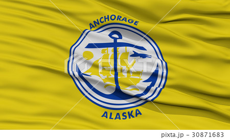 Closeup of Anchorage City Flagのイラスト素材 [30871683] - PIXTA