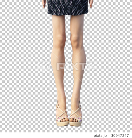 Leg care image Pretty female legs perming3DCG... - Stock Illustration ...