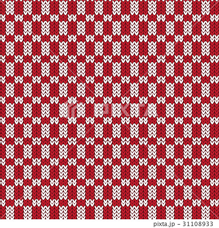 red white cross square knitting pattern backgroundのイラスト素材 [31108933 ...