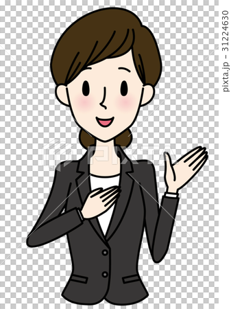 Female concierge (gray) - Stock Illustration [31224630] - PIXTA