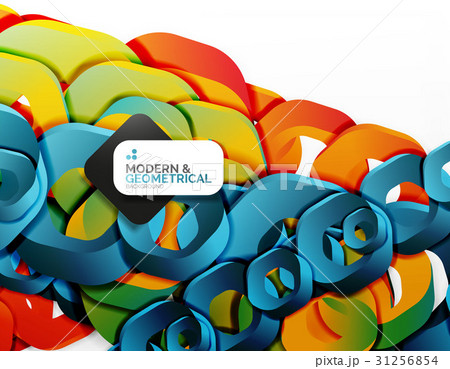 Geometric abstract background, cut chain shapes orのイラスト素材 [31256854 ...