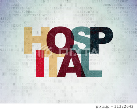 Healthcare concept: Hospital on Digital Data Paperのイラスト素材 [31322642 ...
