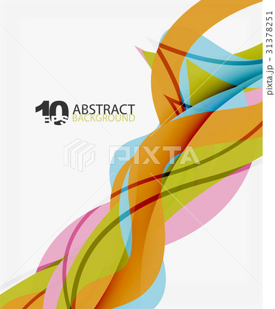 Vector wave lines abstract backgroundのイラスト素材 [31378251] - PIXTA